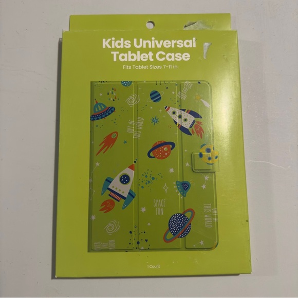 Othr | Accessories | Brand New Green Kids Tablet Case With Space Design ...